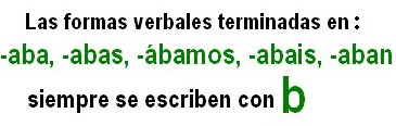Las TIC en Primaria: VERBOS TERMINADOS EN -ABA, -ABAS...