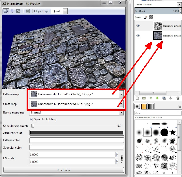 Echt Virtuell: Eine Normal-Map mit GIMP erstellen