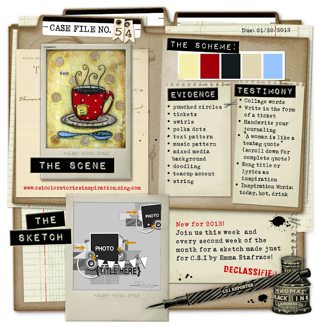 Little Scraps of Magic: I Tea {CSI Case File No. 54}