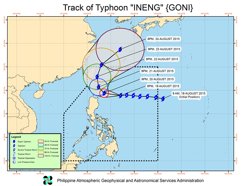 PAGASA: Typhoon Ineng slows down (August 19, 2015 weather update)