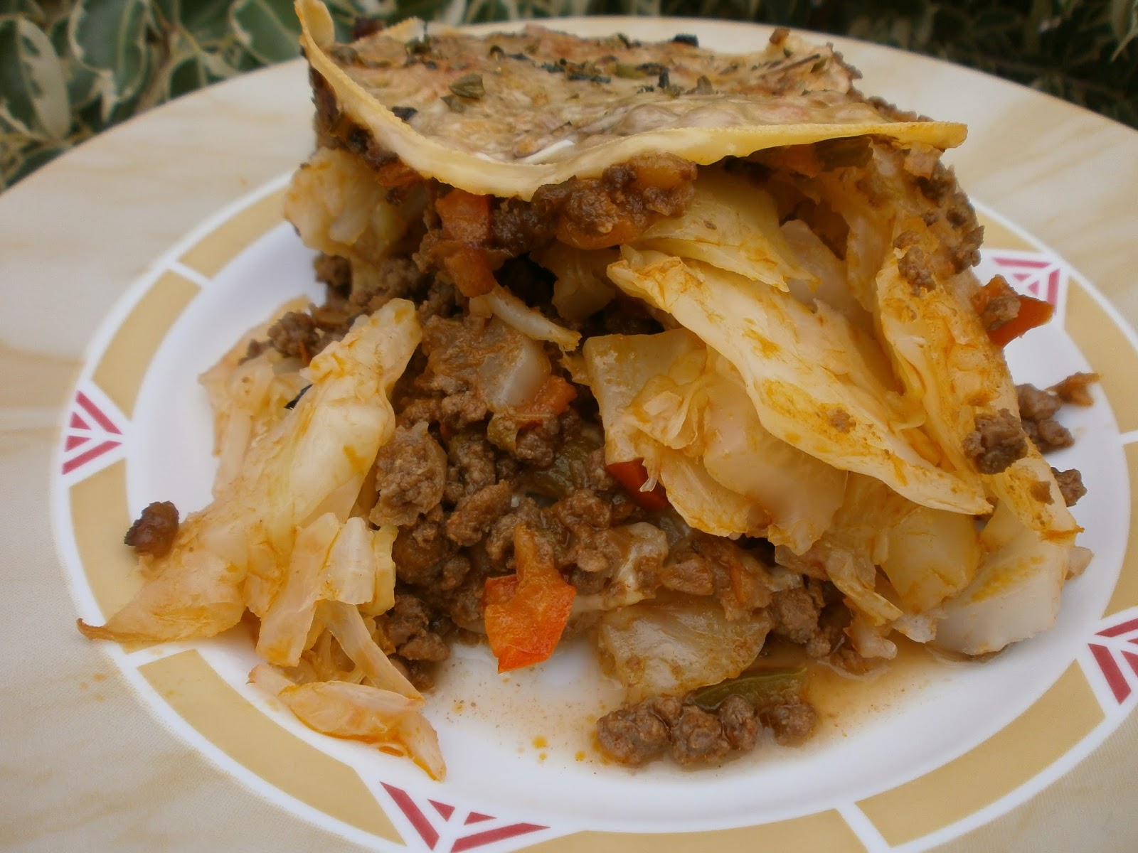 Luzmary y sus recetas caseras: LASAÑA DE REPOLLO Y CARNE PICADA