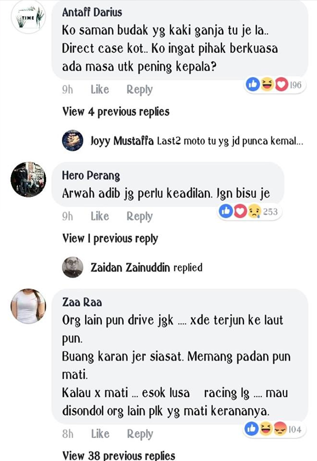 'Orang lain pun drive jugak, takde terjun ke laut pun, buang karan je ...