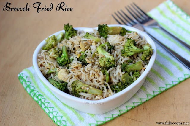 Broccoli Fried Rice | Broccoli Egg Fried Rice ~ Full Scoops - A food ...
