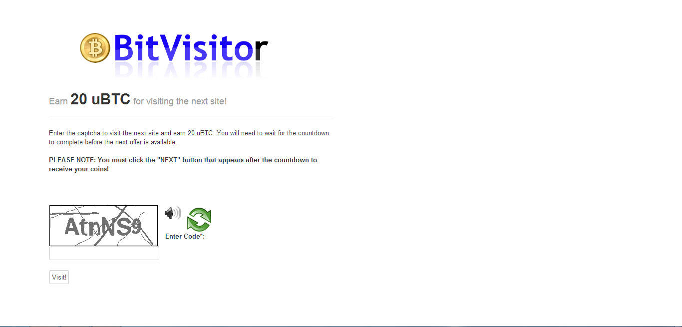 Ganhe Bitcoins: BitVisitor: a maneira mais fácil de ganhar Bitcoins