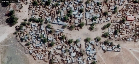 See satellite images of Rann before and after the Air strike mishap