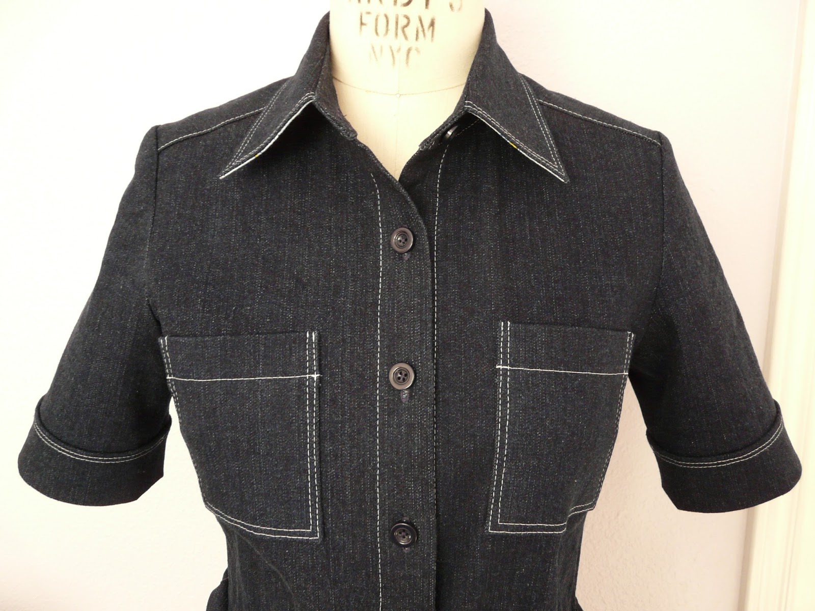 Amanda's Adventures in Sewing: Simplicity 8014 - Denim shirtdress w ...