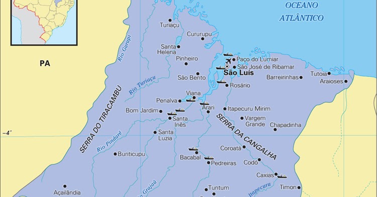 Blog de Geografia: Mapa do Maranhão