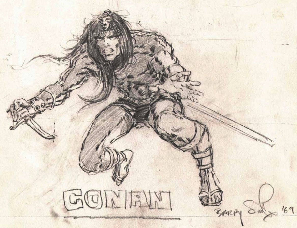 Cap'n's Comics: Original First Conan Drawing by Barry Smith For Sale!