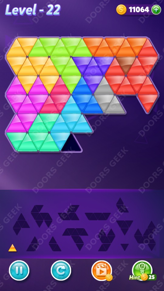 Block! Triangle Puzzle Champion Level 22 Solution ~ Doors Geek