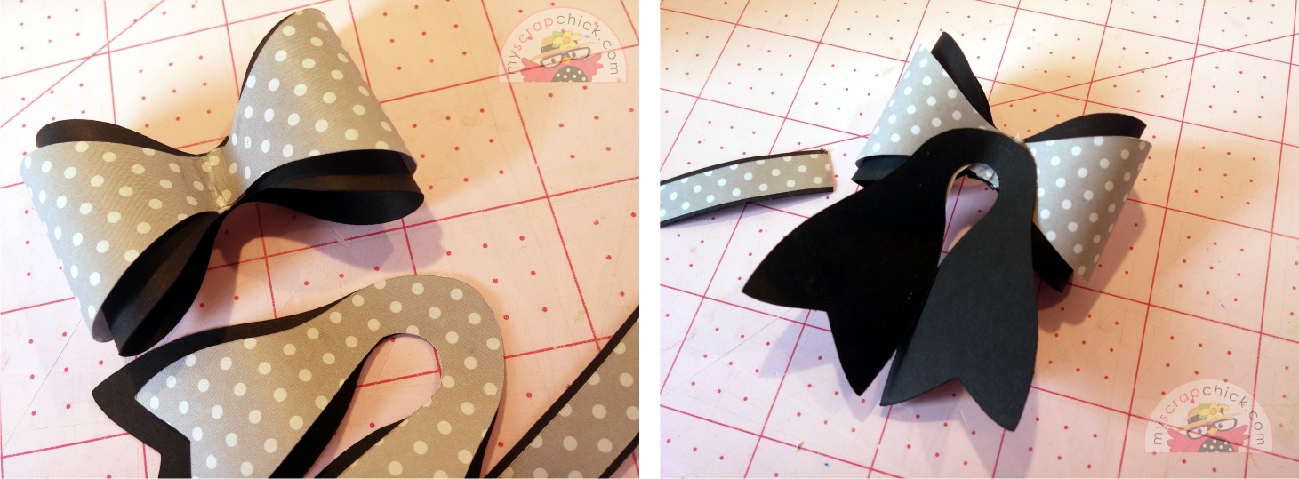 Paper Bow Layers in 3D - svg file tutorial - myscrapchick