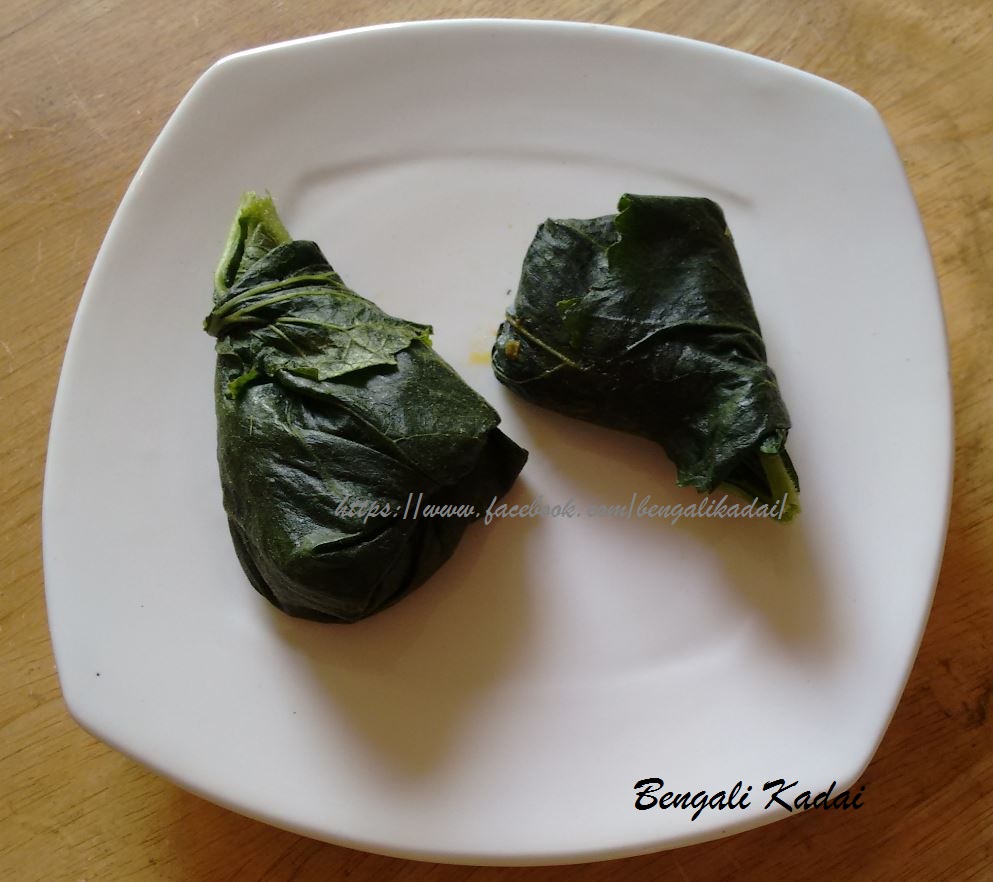 Bengali Kadai: Chal Kumro pata -r Shidol Bora (fermented fish wrap)