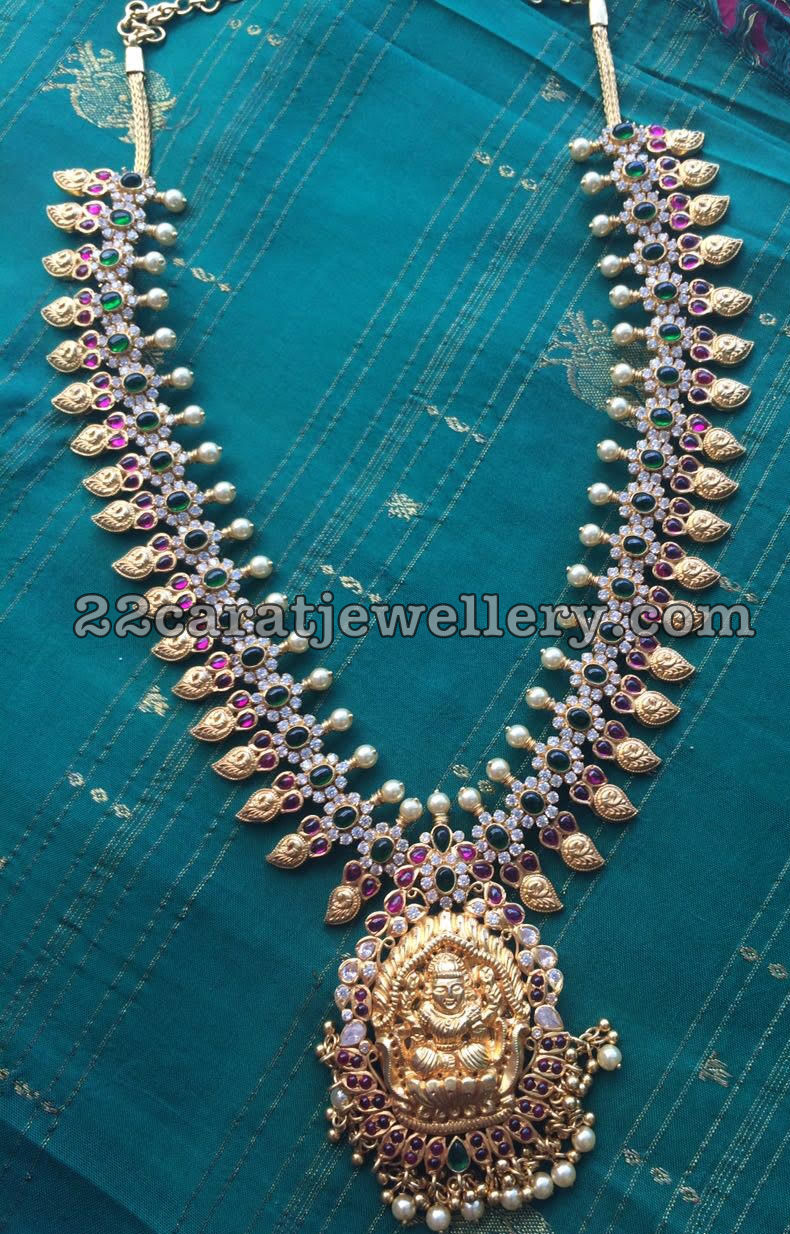 Silver Mango Necklace with Lakshmi - Jewellery Designs