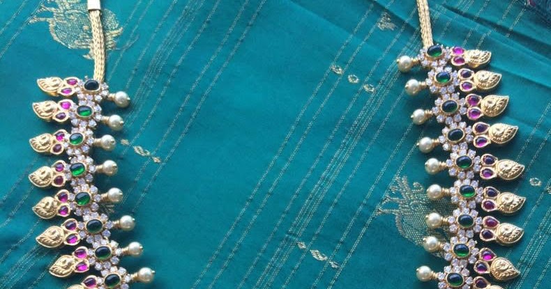 Silver Mango Necklace with Lakshmi - Jewellery Designs