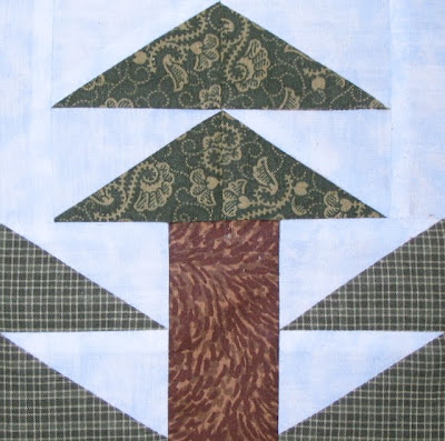 Starwood Quilter: Tall Pine Tree Quilt Block and Leaf Out at Starwood