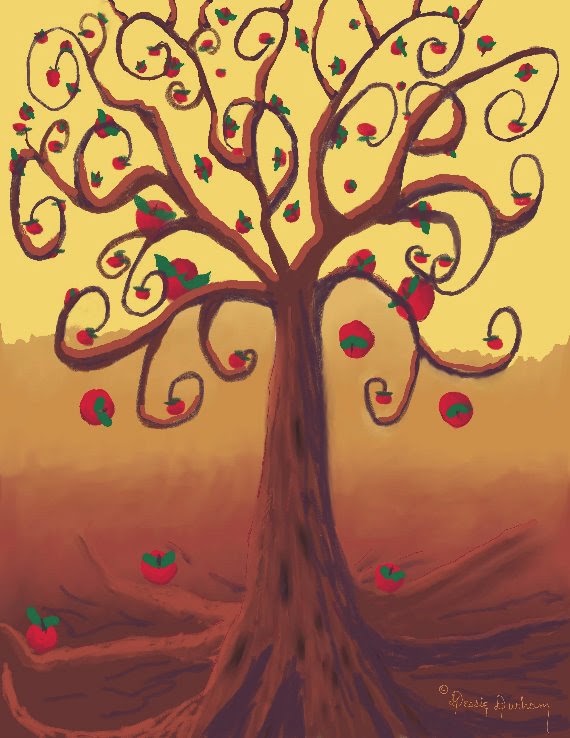 Dessie H. Durham - Oil and Still Life Art: Apple Tree Abstract Fine Art ...