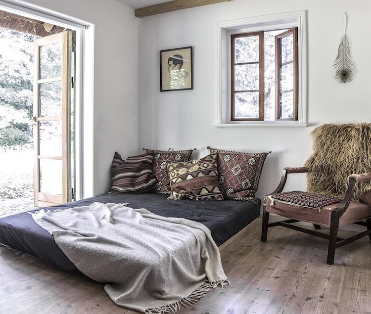 A bohemian style wooden cabin in Denmark