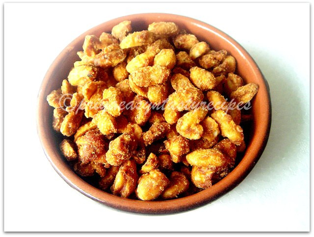 Priya's Versatile Recipes: Cardamom Flavoured Sweet Peanuts & Happy 2012