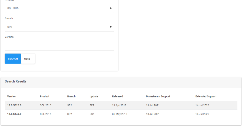 MatticusAU Blog: New SQL Version Life Cycle tool
