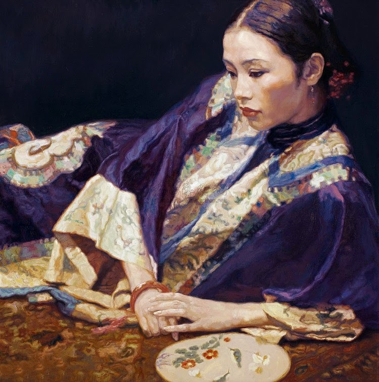 Chen YIFEI 陈逸飞 (1946-2005) | Catherine La Rose ~ The Poet of Painting