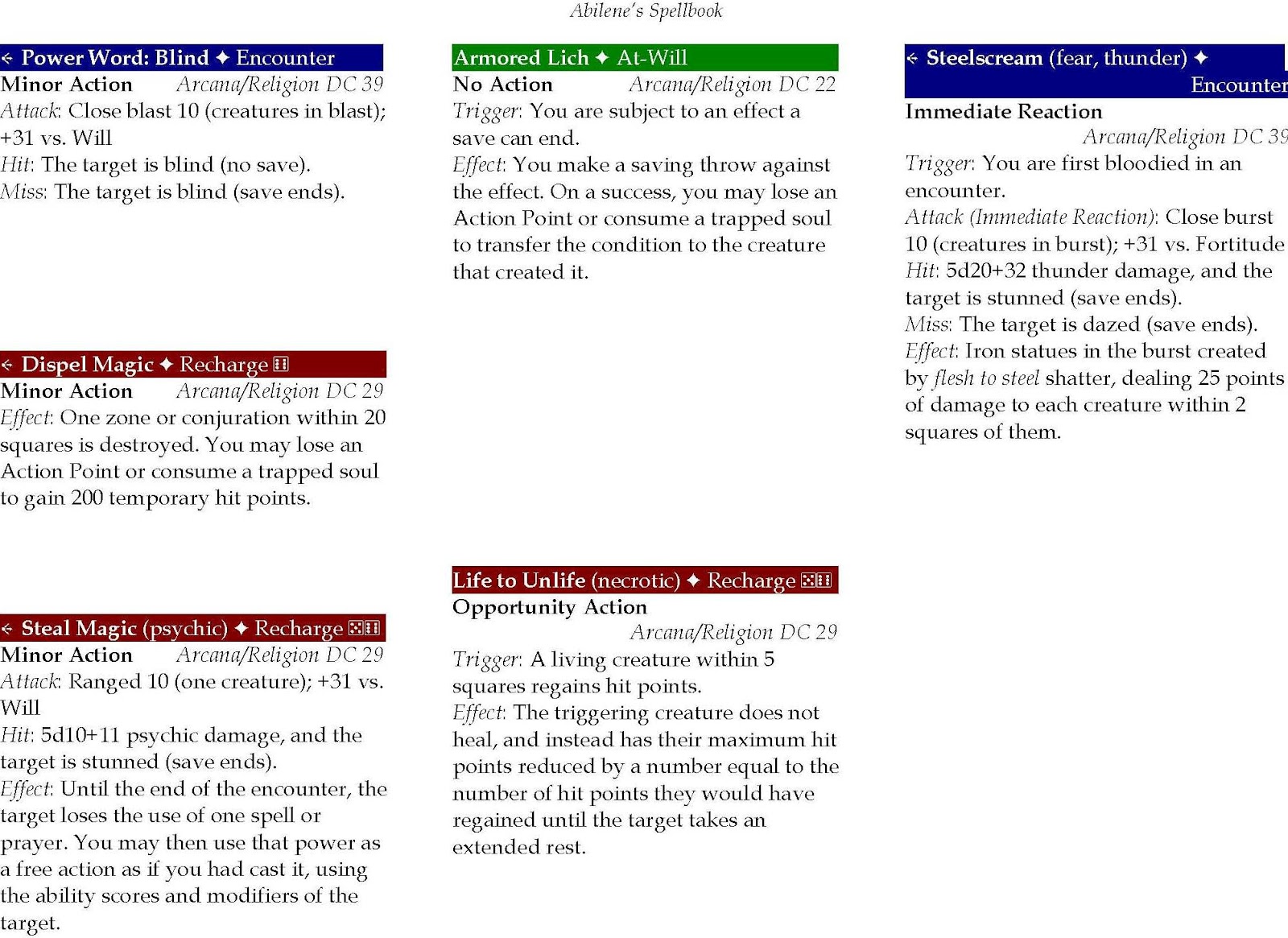 DMG 42: The Lich-Queen's Beloved: Spellbook
