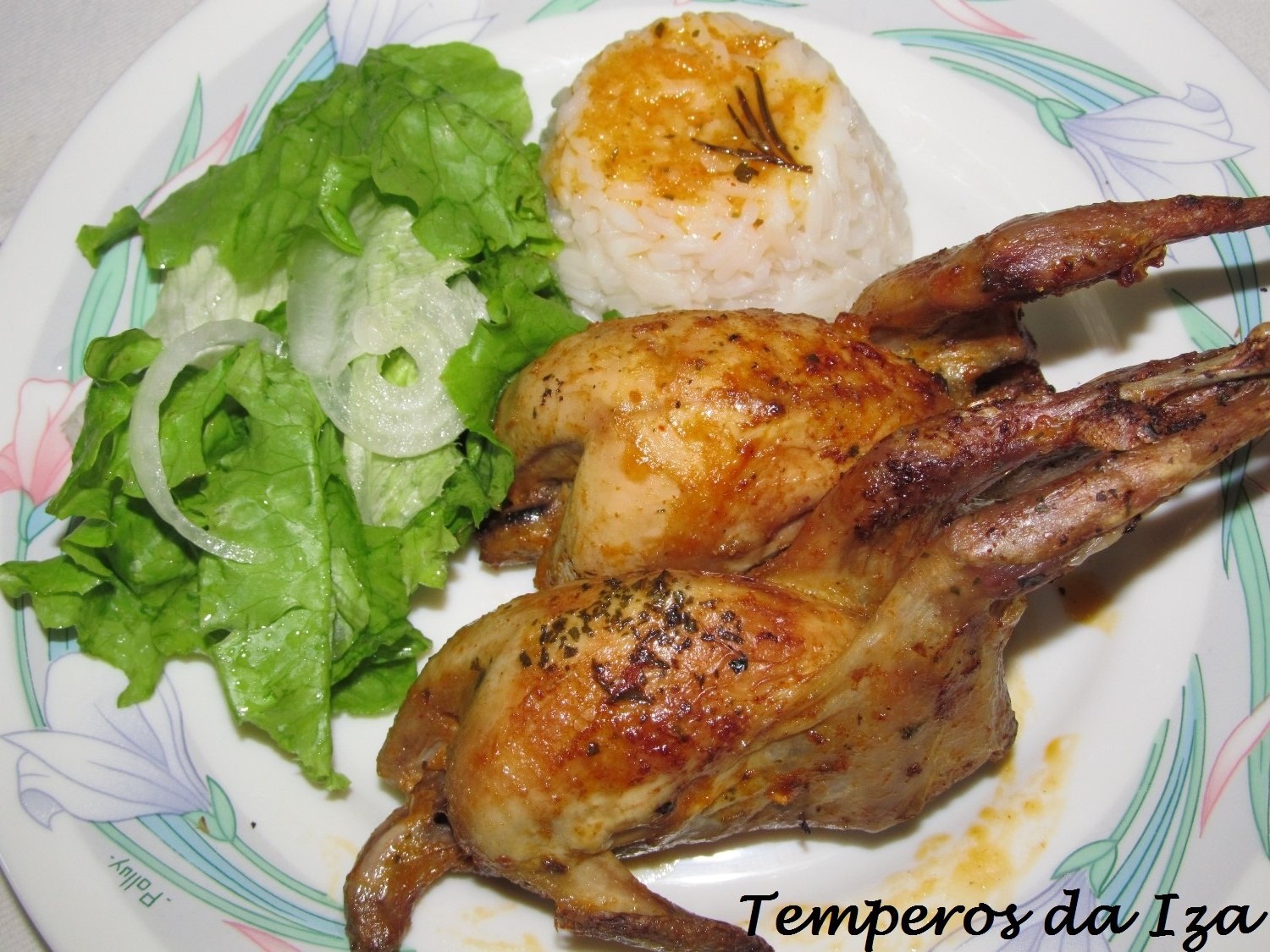 Temperos da Iza: Codornizes Assadas no Forno com Alecrim