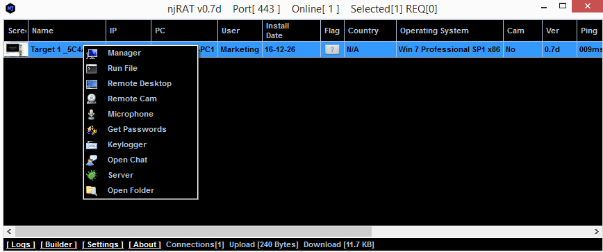 Tutorial Hacking Menggunakan njRAT - Karya Tegar