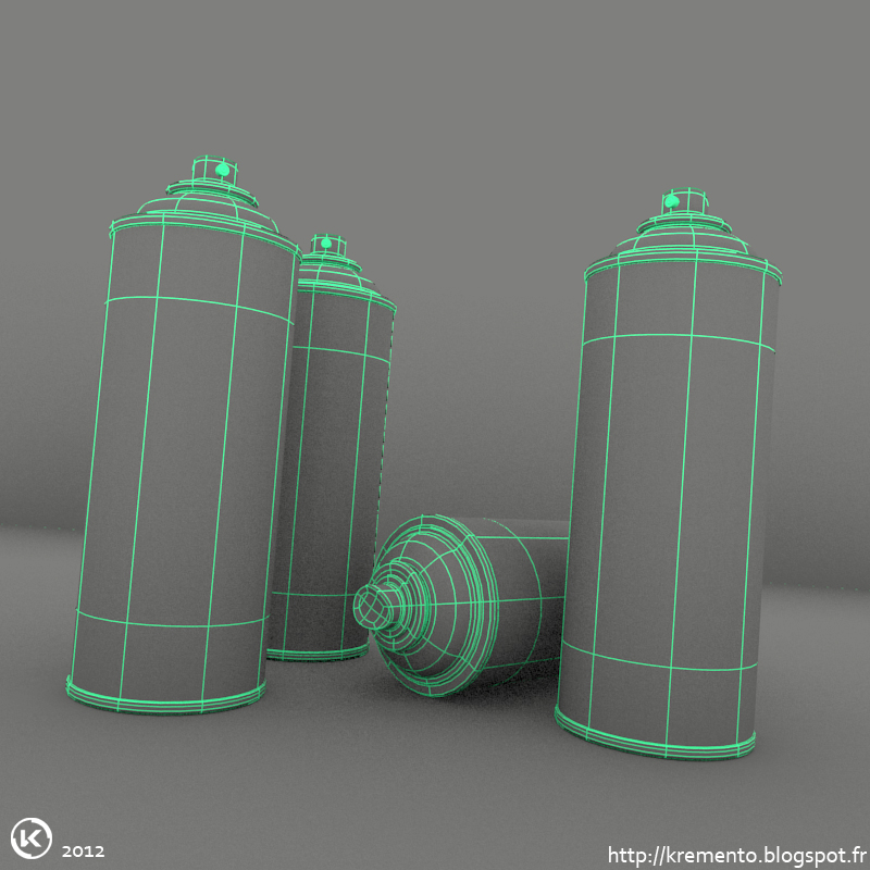 Krémento: Aérosol de peinture avec Blender Cycles