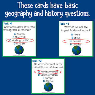 Social Studies Review Task Cards - Classroom Freebies