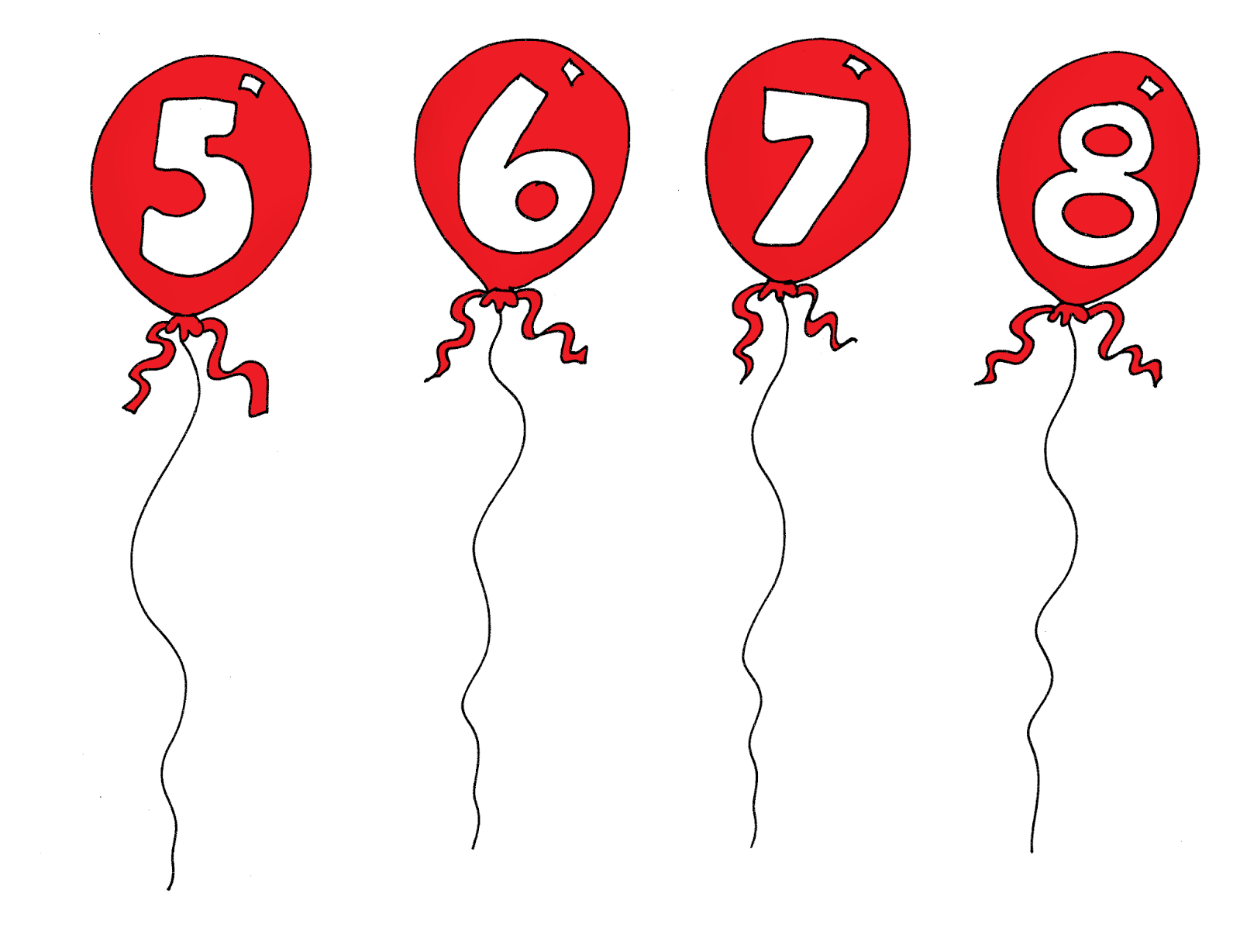 Free Dearie Dolls Digi Stamps: Balloon Numbers for Birthdays....create ...