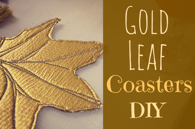 DIY Gold Leaf Coasters - Crafts a la mode