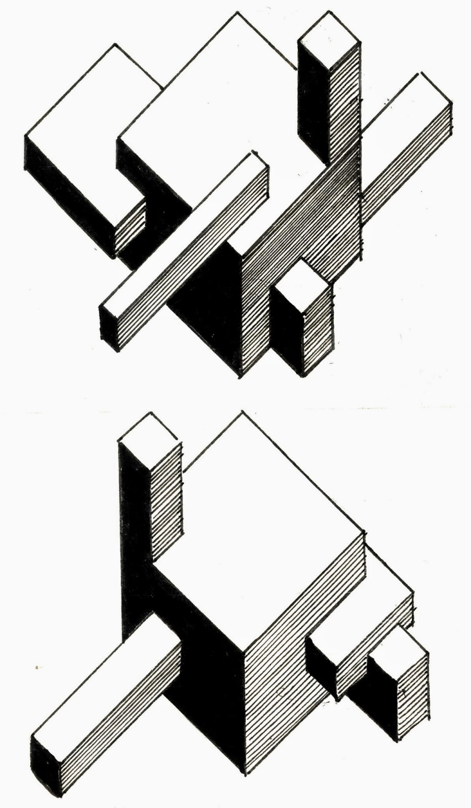 Week 1: 12 Axonometrics with Concepts | Sebastian Duggan ARCH1101