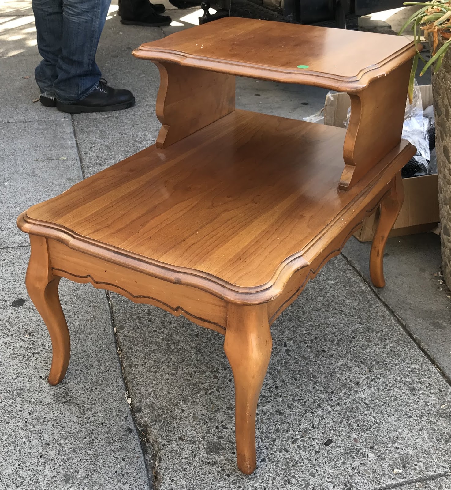UHURU FURNITURE & COLLECTIBLES: SOLD #20361 French Cherry Phone Table - $20