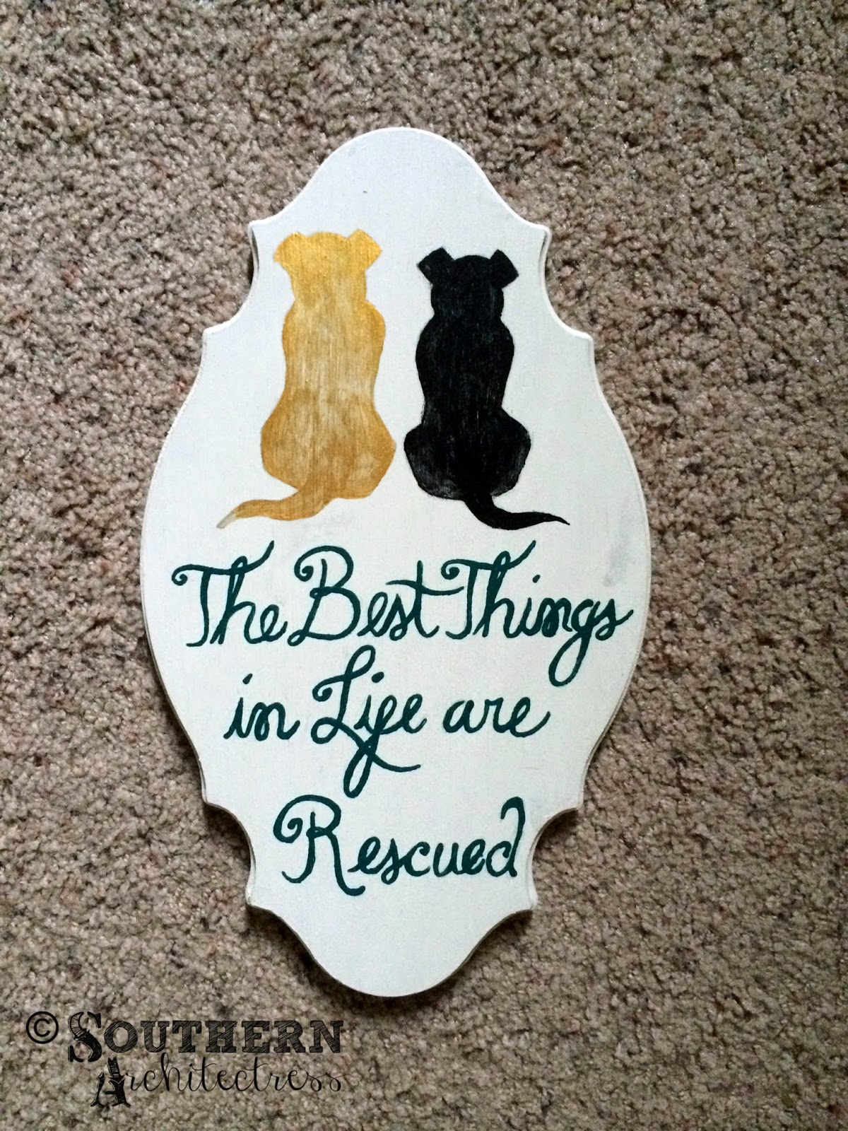 Southern Architectress: DIY Rescue Dog Plaque