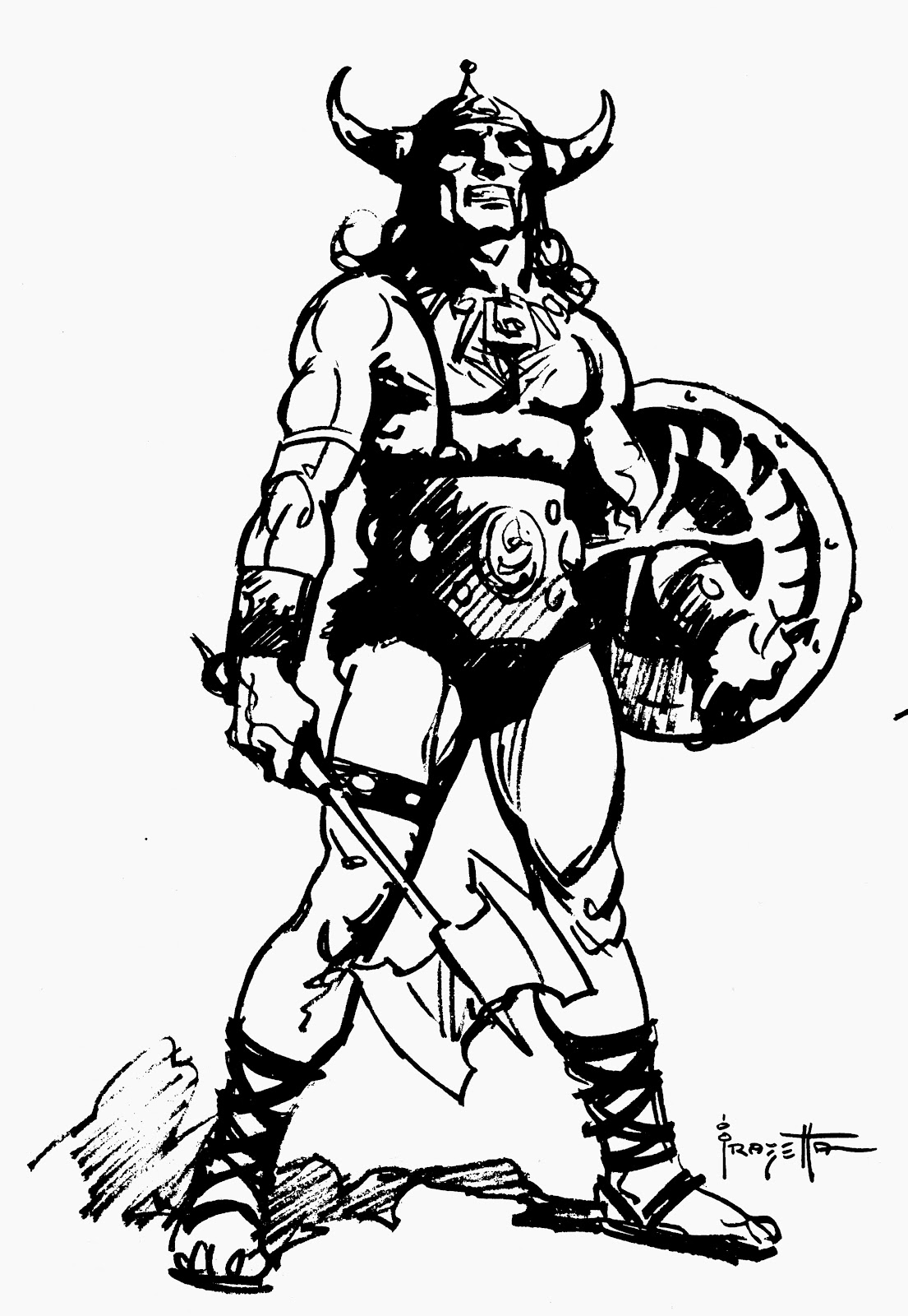 Cap'n's Comics: Conan Sketches by Frank Frazetta