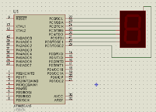 Belajar Sintaks: Rangkaian AVR Atmega 16 Seven Segment Dengan CVAVR
