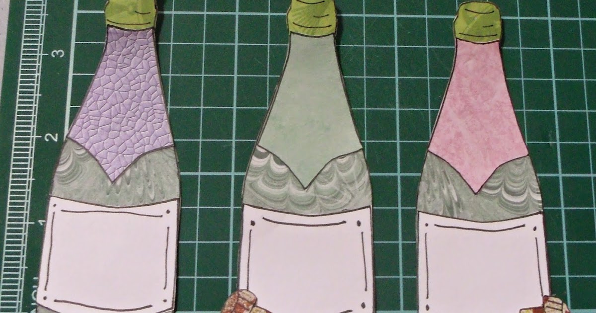 In My World: Paper Piecing: Champagne Bottle