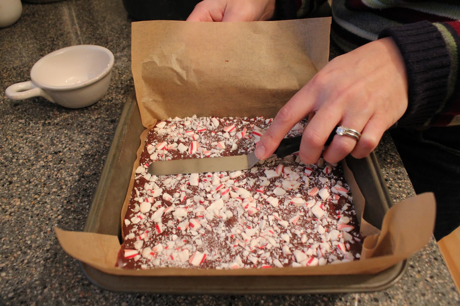 Candy Cane Chocolate Fudge