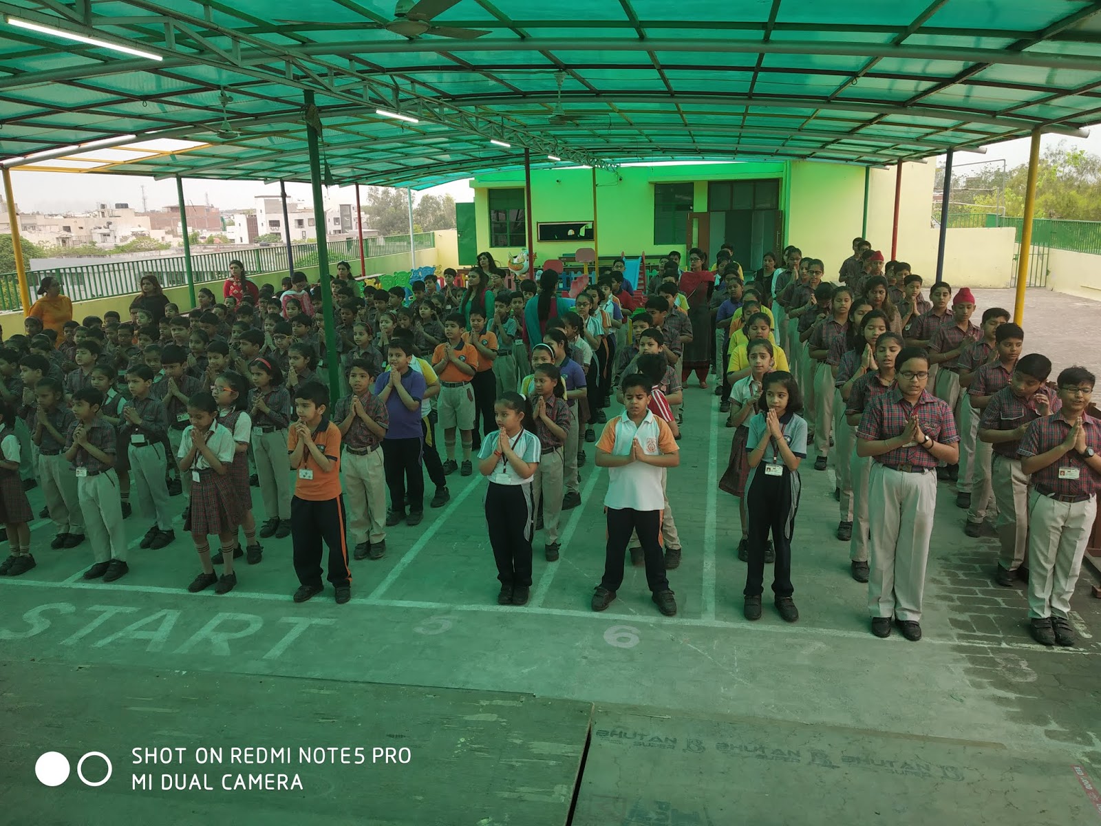 Conduction of morning assembly by class 7 A