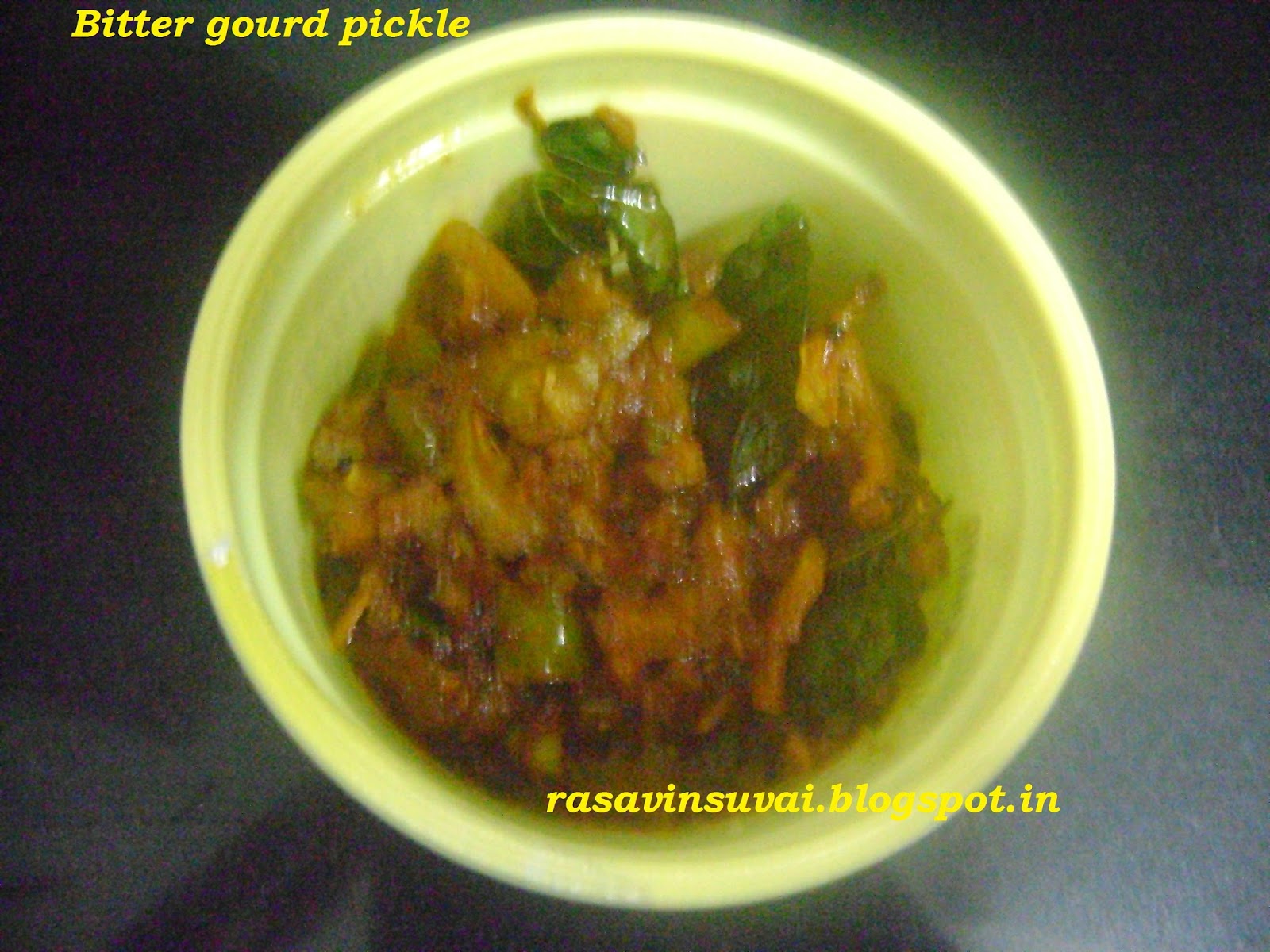 Raji Ramakrishnan : BITTER GOURD PICKLE, PAVAKKA PICKLE, KAIPPAKKA ...