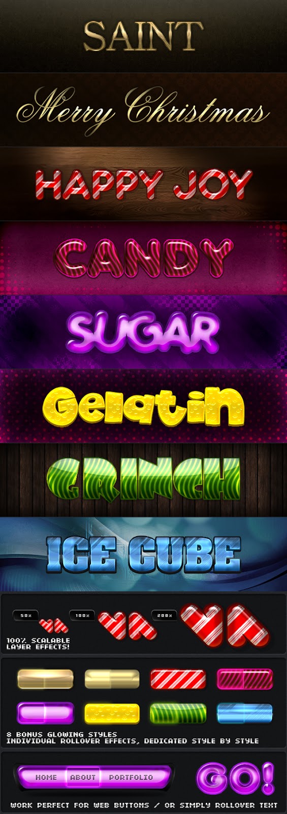 +40 Efectos y Estilos de Texto para Photoshop | Saltaalavista Blog