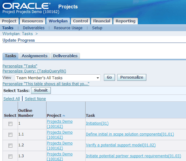 Change column order in Mass Update Progress in Project Management ...