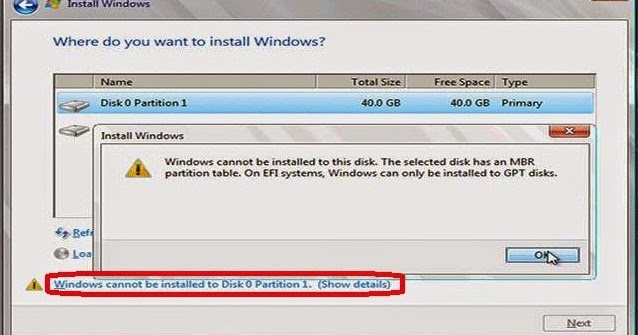 Cara mengatasi windows cannot be installed to this disk gpt - jacksonascse