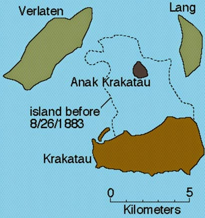 Today in History: AUGUST 27 = The Volcano "Krakatoa" Erupts