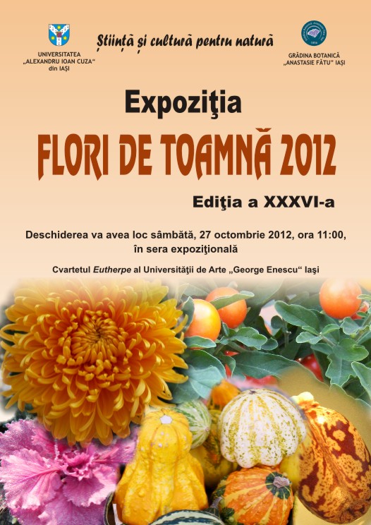 Inaugurarea expozitiei de flori, fructe si seminte - Gradina Botanica ...