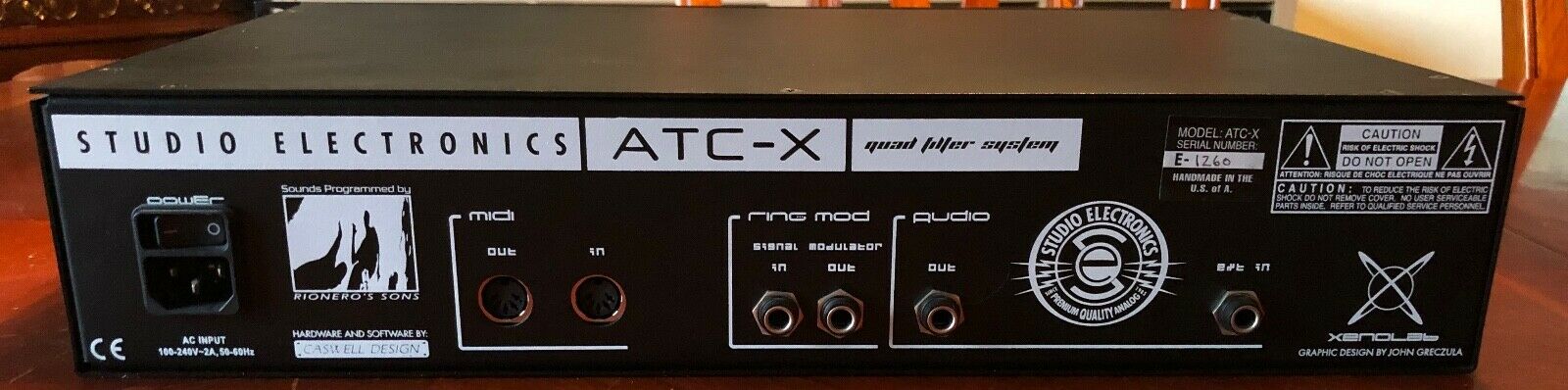 MATRIXSYNTH: Studio Electronics ATC-Xi - Quad Filter System SN 1260