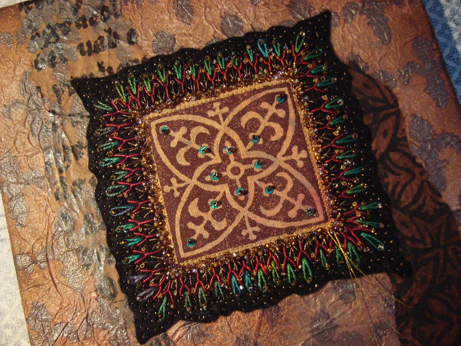 Textile Butterfly: Colouricious Medieval Blocks...and MY stitching...