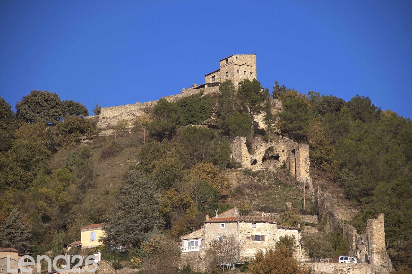 Balades en Drôme-Ardèche: Le Teil : le circuit du château (Ardèche)
