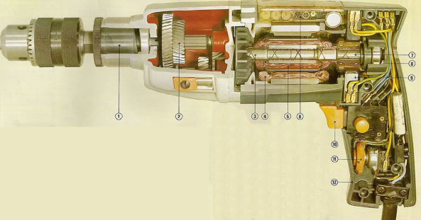 Las 12 partes internas de un taladro | Instalaciones Eléctricas ...