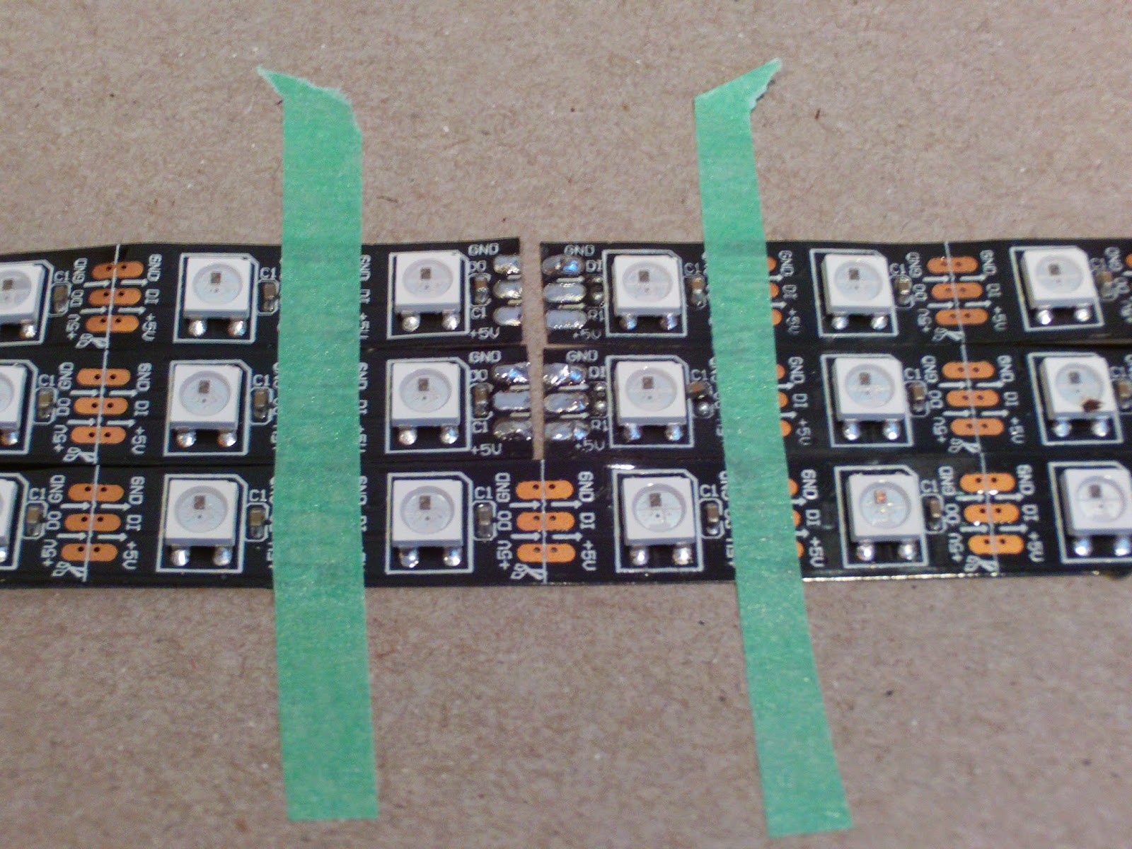 Building An LED Suit: My First WS2812 LED Grid Matrix