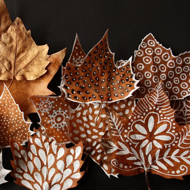 painted leaves design ideas ~ Art Craft Gift Ideas